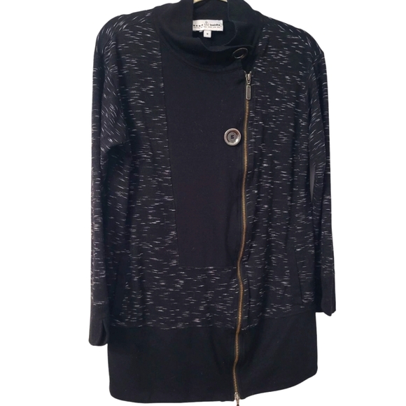 neon buddha | Jackets & Coats | Neon Budda Black And Gray Zipup Jacket ...